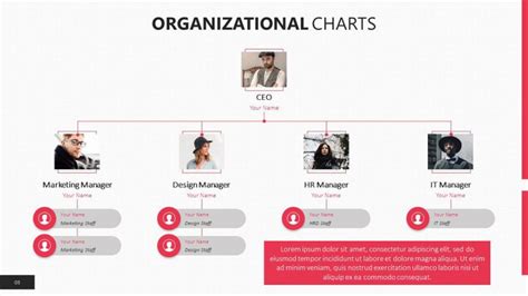 Fancy Org Chart Powerpoint Template Australianero