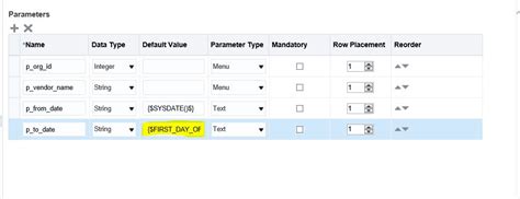 Oracle Applications Blog How To Use Default Sysdate Last Day Of Month First Day Of The