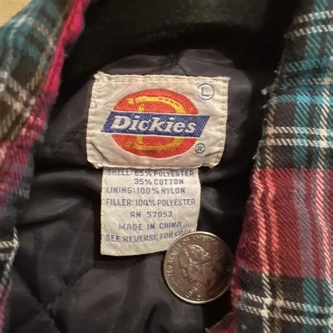 Dickies Mens Red And Green Jacket Depop