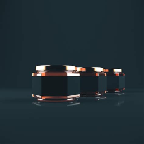 Premium Photo Empty Label Jam Jars