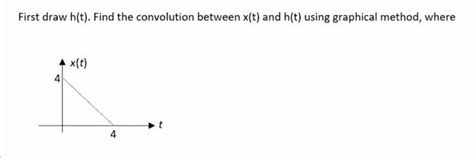 Solved First draw h(t). Find the convolution between x(t) | Chegg.com