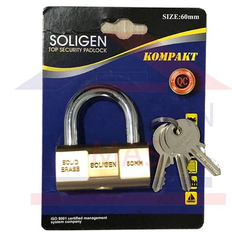 Jual Gembok Soligen 60mm Kuningangembok V Soligen 60mm Gembok Anti Potong Shopee Indonesia