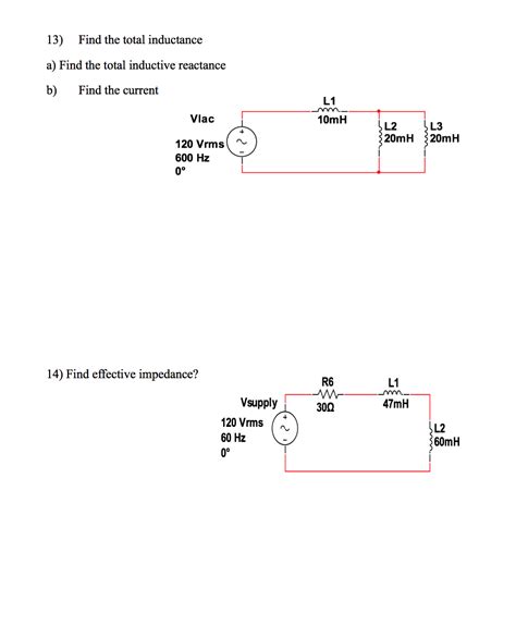 solved find the total inductance find the total inductive