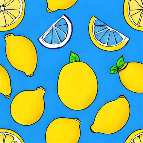 Lemon Pattern Graphic · Creative Fabrica