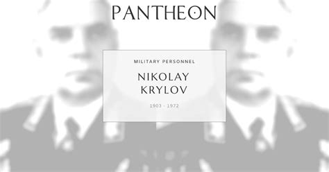 Nikolay Krylov Biography Pantheon
