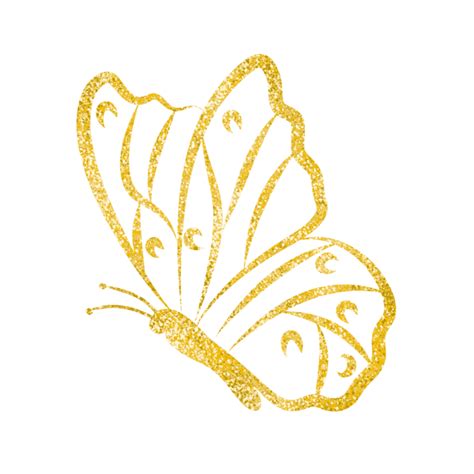 Golden Butterfly Pngs For Free Download