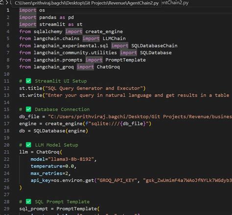 ai sql datascience langchain llm streamlit faiss groq python