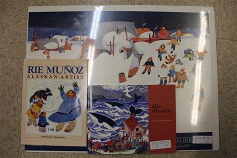 Lot Rie Munoz Print With 2 Books