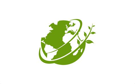 Green Earth Vector Logo Design 166403 Templatemonster