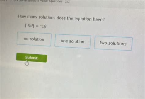 Solved 4 Sbive Absoluté Value Equations 2jz How Many Solutions Does