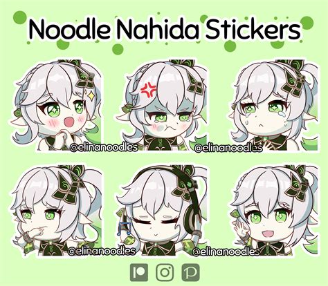 I Made A Nahida Sticker Pack Genshinimpact