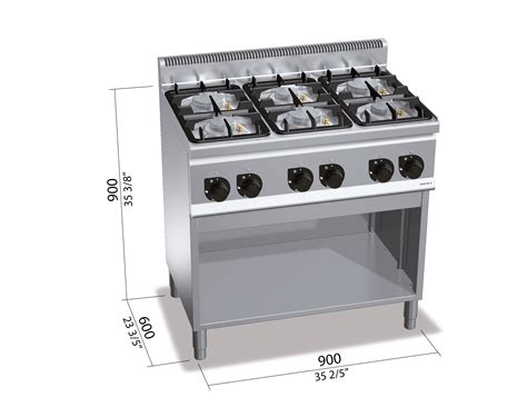 6 Burner Gas Stove With Cabinet 21603600 Commercial Kitchens Bertos