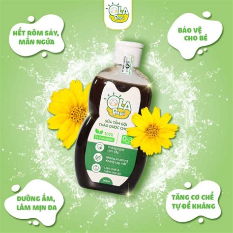 Sữa Tắm Gội Thảo Dược Cho Bé Ola Papi Medoanvn