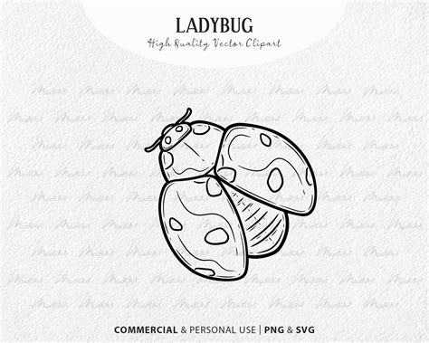 Ladybug Clipart Outline
