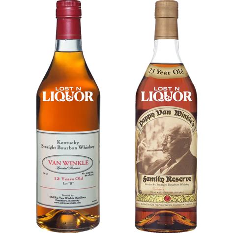 Pappy Van Winkle 12 Year Lot B And 23 Year Bourbon Whiskey Lost N