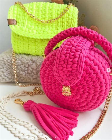 Bolsa De Crochê Para Iniciantes Bolsas Diy Bolsa De Tricô Sacos