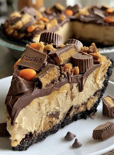 Giant Reeses Peanut Butter Cup Pie