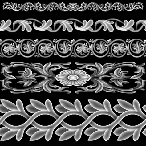 Xh 056精雕图浮雕灰度图雕刻线花图库 花瓣网