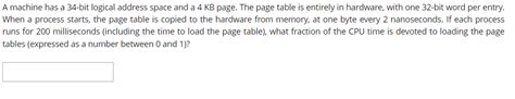 solved a machine has a 34 bit logical address space and a 4