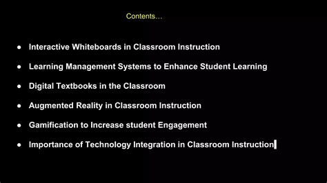 Technological Components Of Classroom Instructionpptx