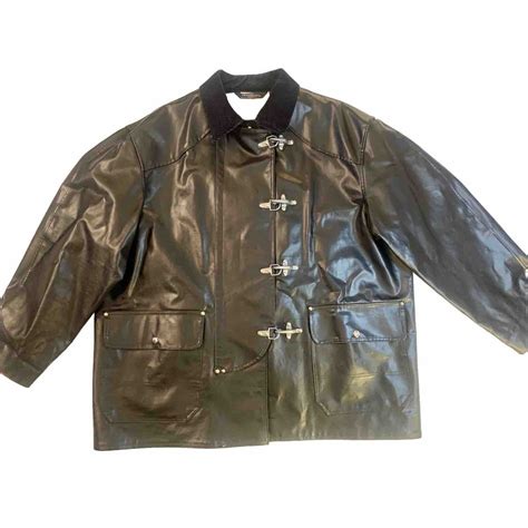 Vtg Polo Ralph Lauren Rare Mens Fireman Coat Jacket Xl Lobster Clasp Poly Vinyl Etsy