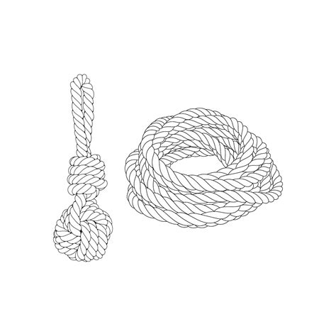 Premium Vector Set Of Rope Knots Borders Black Thin Line Art Design