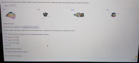 Solved Use What You Have Learned About Surfaces To Sketch A Chegg