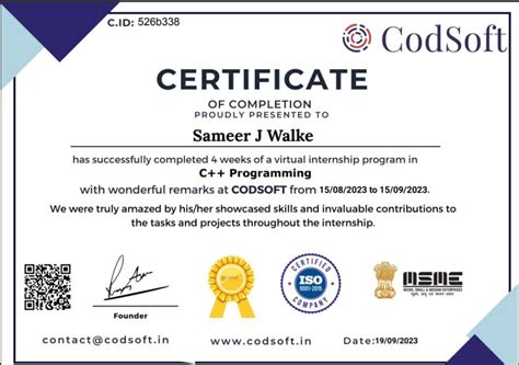 Sameer Walke On Linkedin Codsoft Internship Cppprogramming