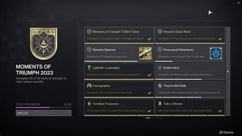All Destiny 2 Moments Of Triumph Objectives And Rewards For Mmxxiii