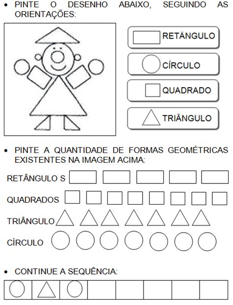 Atividades Para Educadores 1º Ano Atividades Com Figuras Geométricas