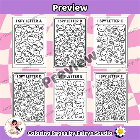 I Spy Alphabet Coloring Pages Phonics And Letter Recognition Activities