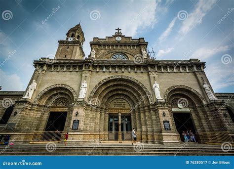 The Manila Cathedral In Intramuros Manila The Philippines Editorial