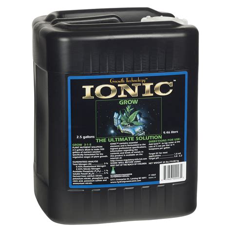 Ionic Grow For Soil 25 Gal Ph Industry