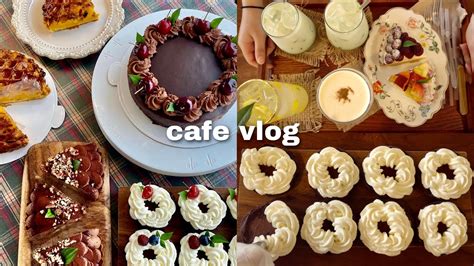 Eng Cafe Vlog 🤎초코초코한 초코파뤼🍫🍩 당충전 필요할 땐 랜선디저트카페로🙋‍♀️ 카페사장 브이로그 20대