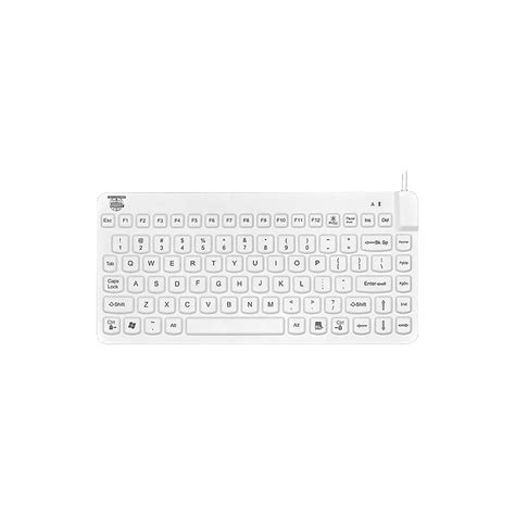 Man And Machine Slim Cool Wired Ergonomic Waterproof Keyboard White