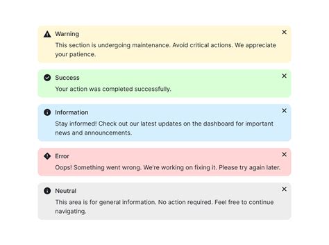 alert banners ui component by griffin on dribbble
