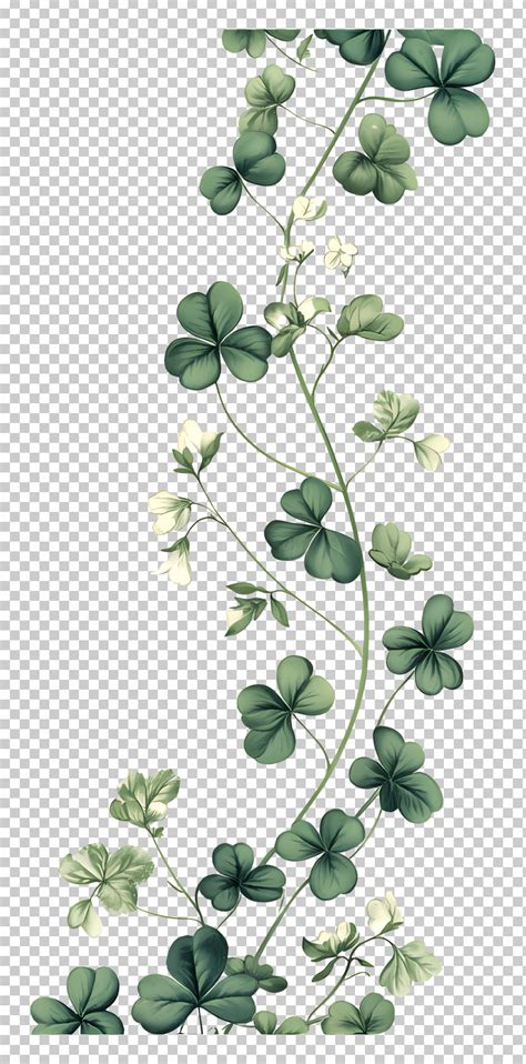 Shamrock Clover Vine With Leaves Png Clipart Clover Vine Foliage