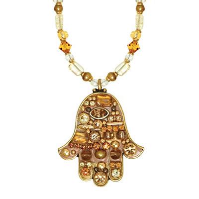 Medium Beige Hamsa By Michal Golan
