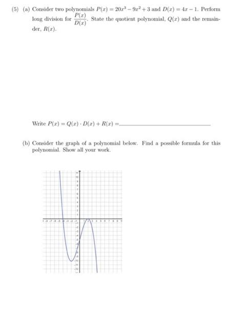 solved 5 a consider two polynomials p x 20 x3 9x2