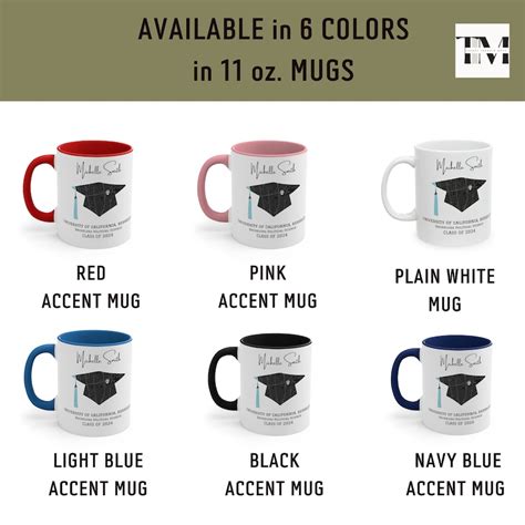 Custom Graduation Coffee Mug Class Of 2024 Degree Graduation T