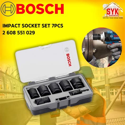 Syk Bosch Impact Socket 7pcs Control Impact Machine Socket Power Tool