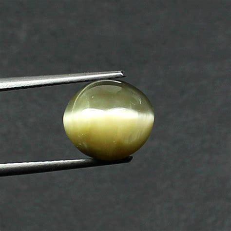 Cats Eye Gemstone Cats Eye Cabochon Oval Shape Green Cats Eye Cabs