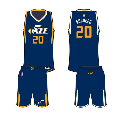 Utah Jazz Uniform Road Uniform National Basketball Association Nba