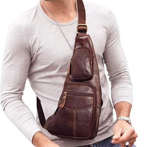 Bags Genuine Leather Sling Bag Backpack For Men Poshmark