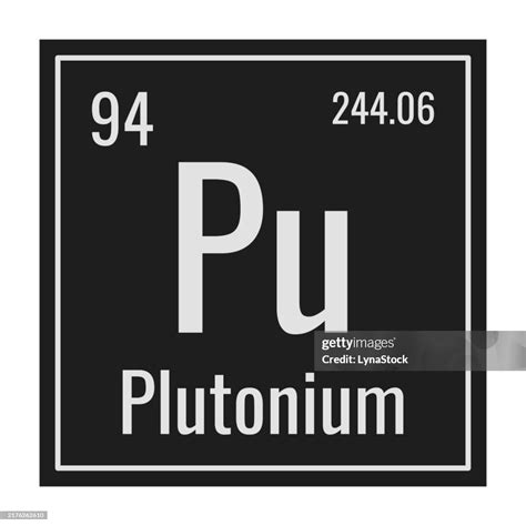 Plutonium Symbol Chemical Element Of The Periodic Table Vector