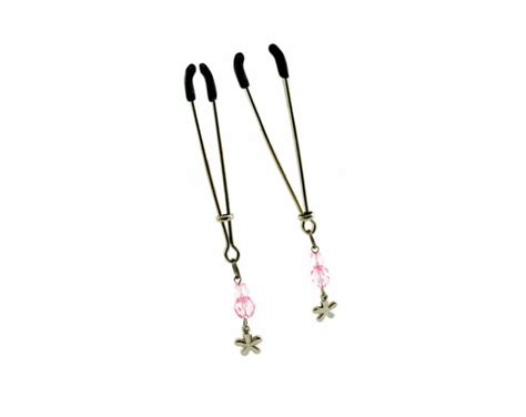 Sex Kitten Tweezer Clamps Pink Flower