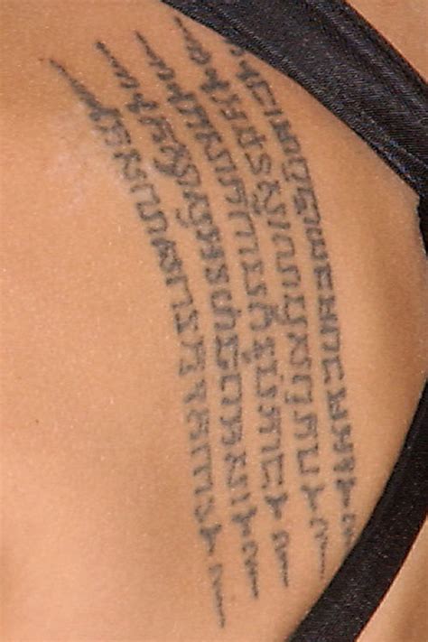 Angelina Jolie Blessing Tattoos