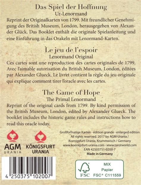 Ur Lenormand Königsfurt Urania