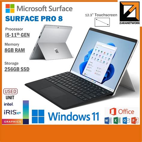 Microsoft Surface Pro 8 Core I5 11th Gen 8gb Ram 256gb Ssd 13touchsc Zaranetmy
