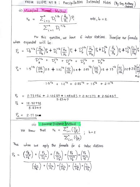 Inverse Distance Method For Precipitation Pdf